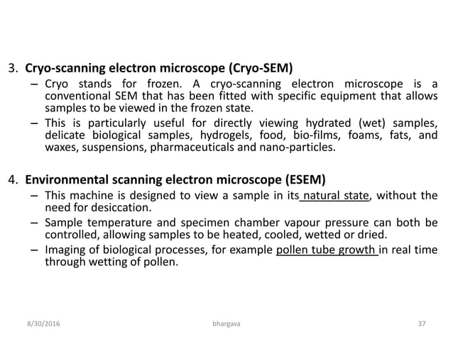 Scanning Electron Microscopy Sem Lecture Pptx Chemistry Science