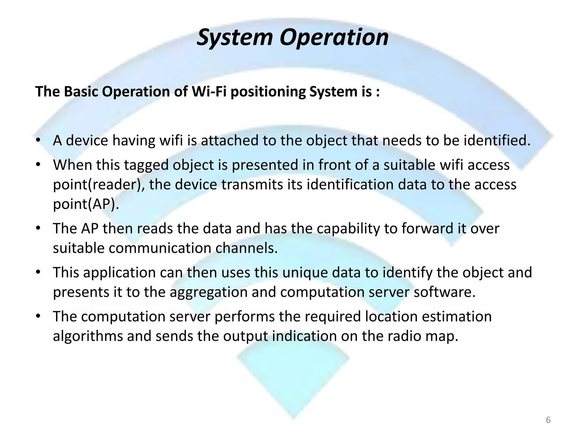 Wi-Fi based indoor positioning | PPTX