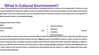 SOCIAL & CULTURAL ENVIRONMENT | PPTX