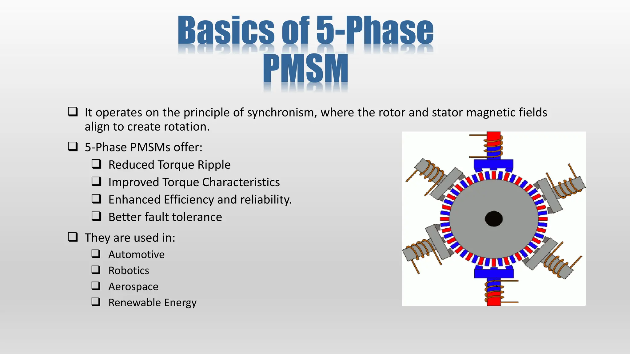 five phase PMSM electrical motor synchronous | PPTX