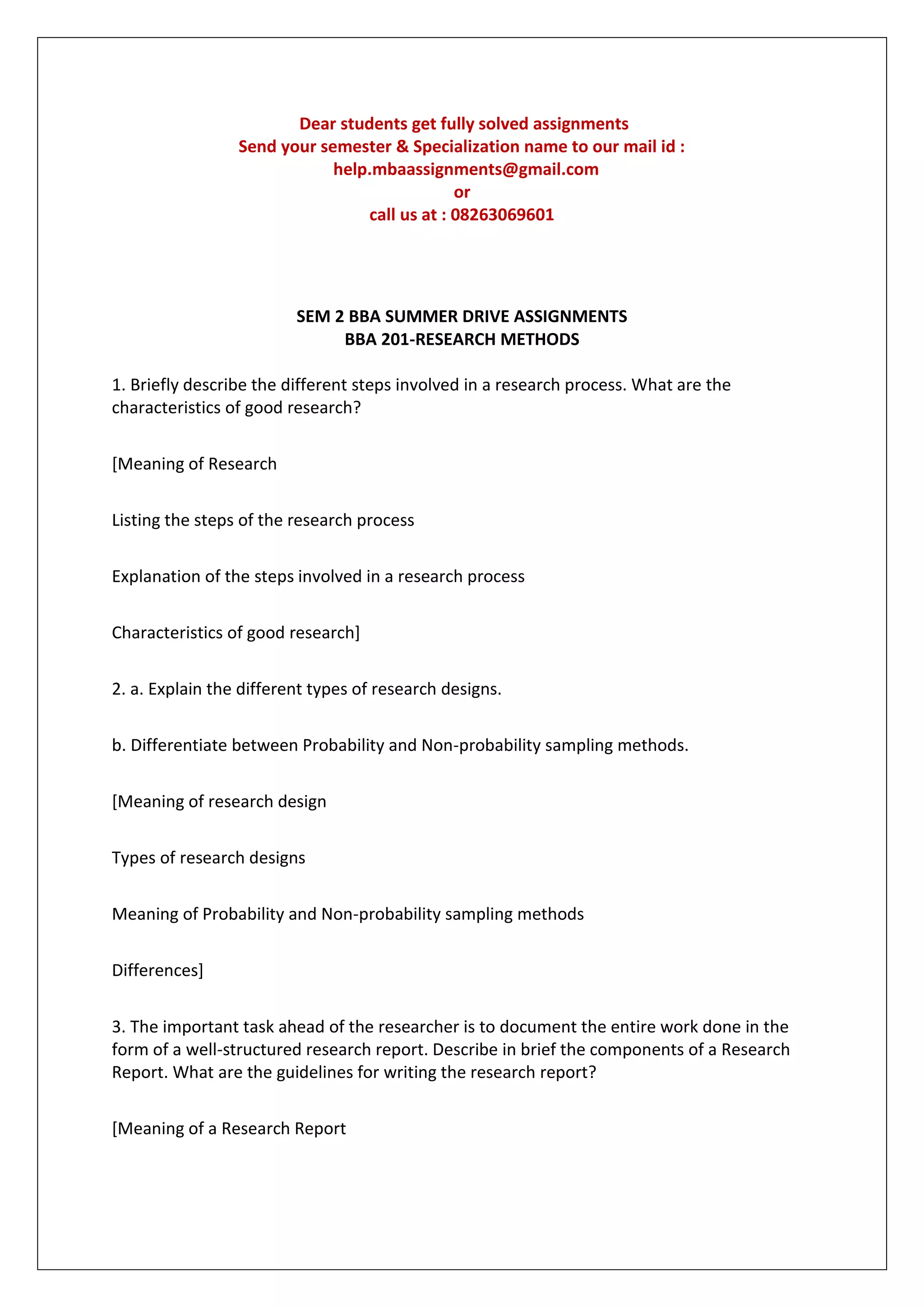 Sem 2 bba summer 2014 solved assignments | DOCX