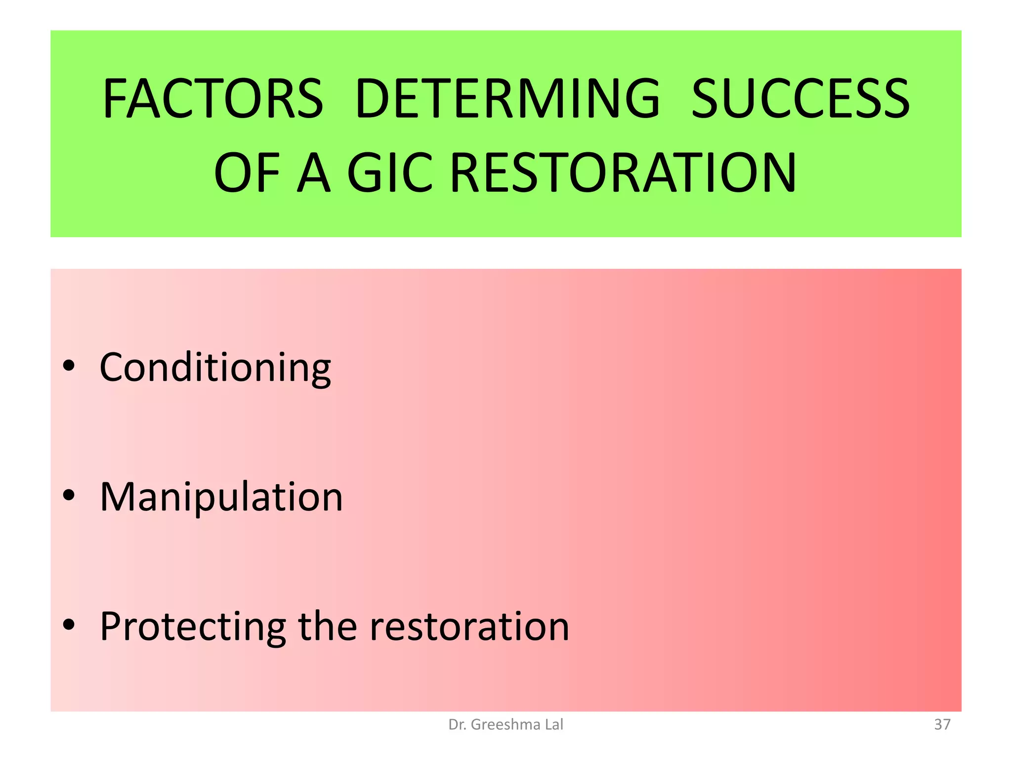 Glass Ionomer Cement | PPTX