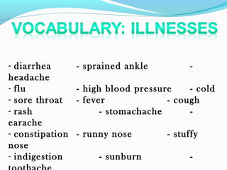 Sem 2 l.7 common illnesses | PPT