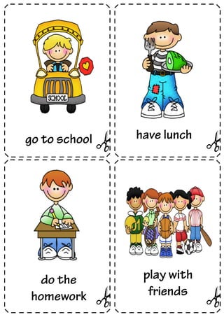 Daily Routines Flashcards
