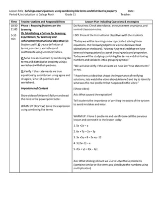 Sem 2 lesson plan | PDF