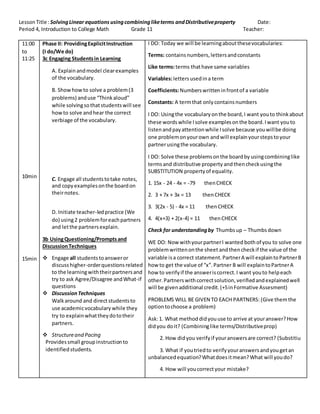 Sem 2 lesson plan | PDF