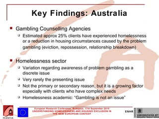 Pathways Into and Out of Homelessness - The Case of Problem Gambling | PPT