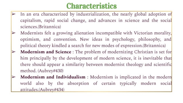 Modernism and Its Characteristics | PDF | Christianity | Religion ...