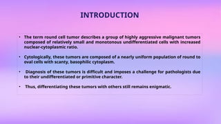 ROUND CELL LESION OF ORAL CAVITY .pptx
