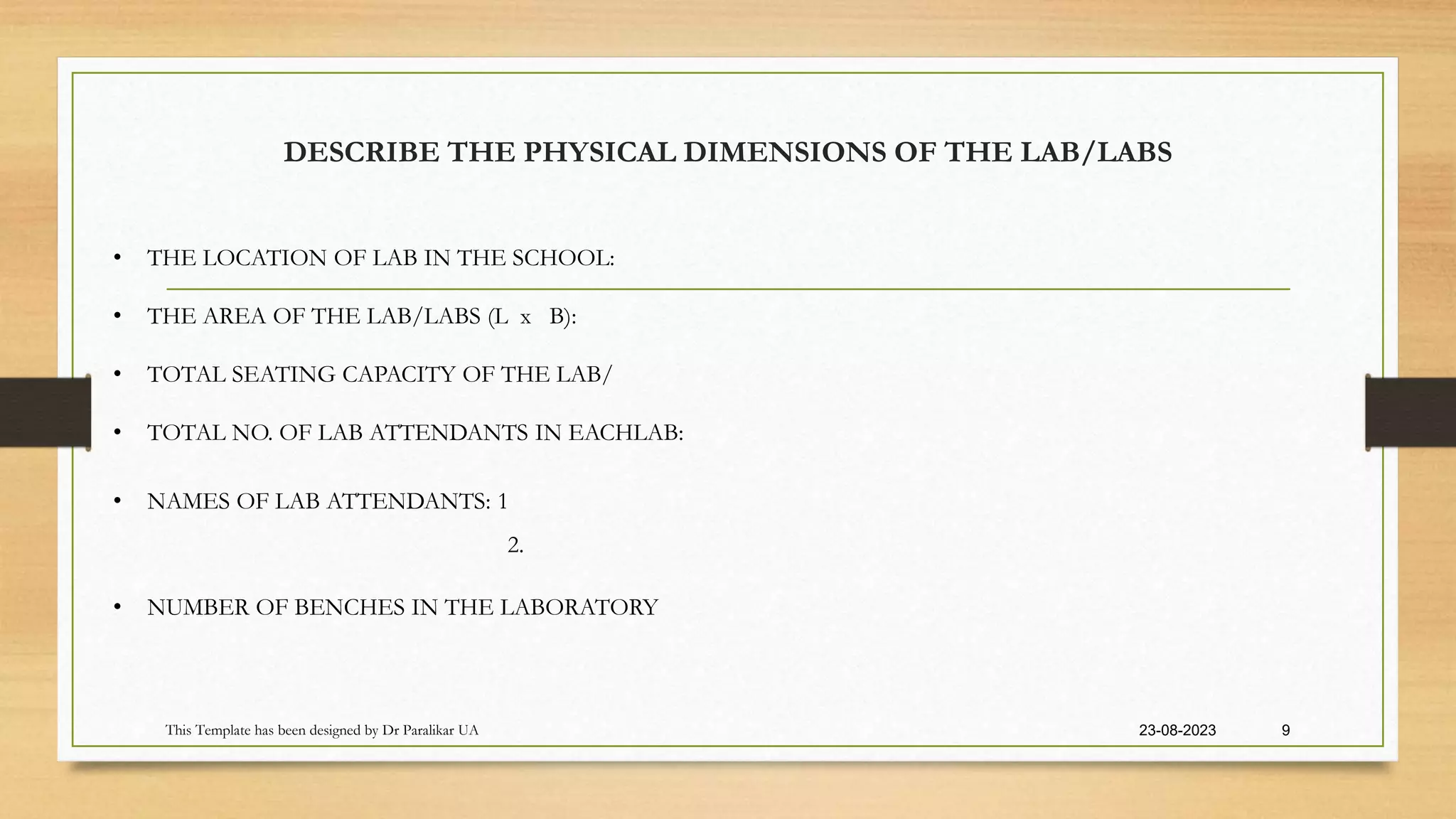 How to write a Science Lab Visit Report Template 2023.potx