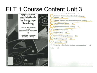 MA Sem 3, Elt 1: Course Content Division | PPT