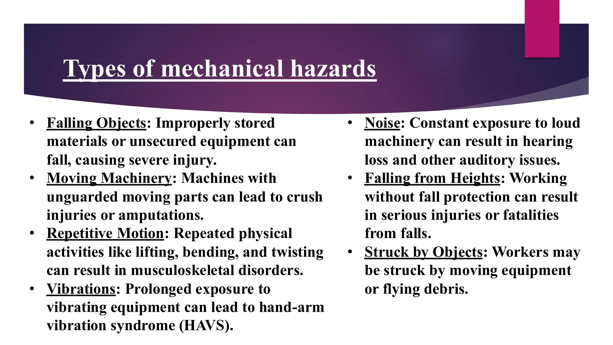 Occupational hazards - Biological ,mechanical and psychosocial | PDF