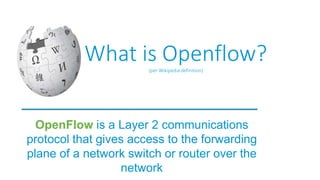 Software Defined Networks | PPTX