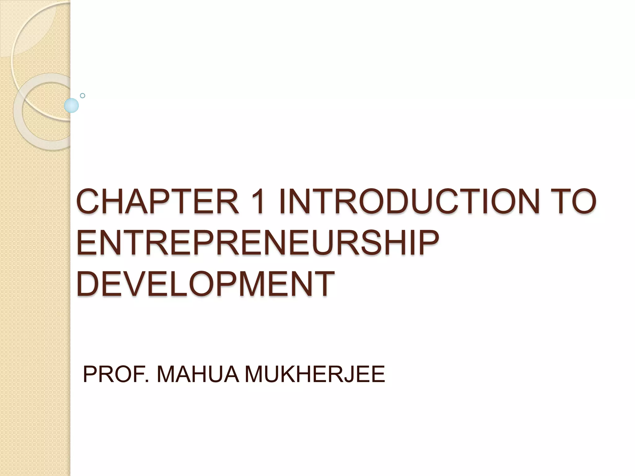 INTRODUCTION TO ENTREPRENEURSHIP DEVELOPMENT WITH ITS BASIC CONCEPTS | PPT