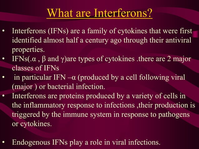 Interferons.pptx. | PPTX | Infectious Diseases | Diseases and Conditions