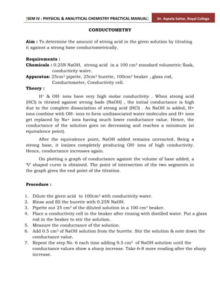 Laboratory Manual for Semester 4: Physical and Analytical Chemistry ...