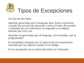 EXCEPCIONES JAVA | PPT