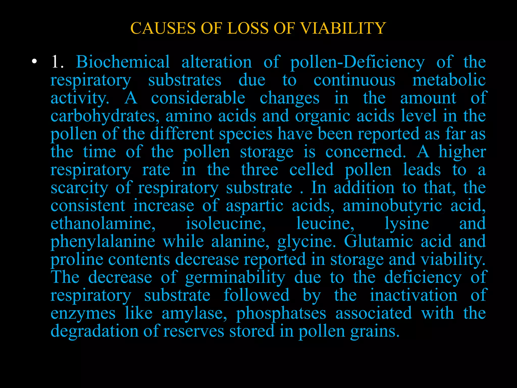 Pollen viability, storage & germination -A basic idea | PDF