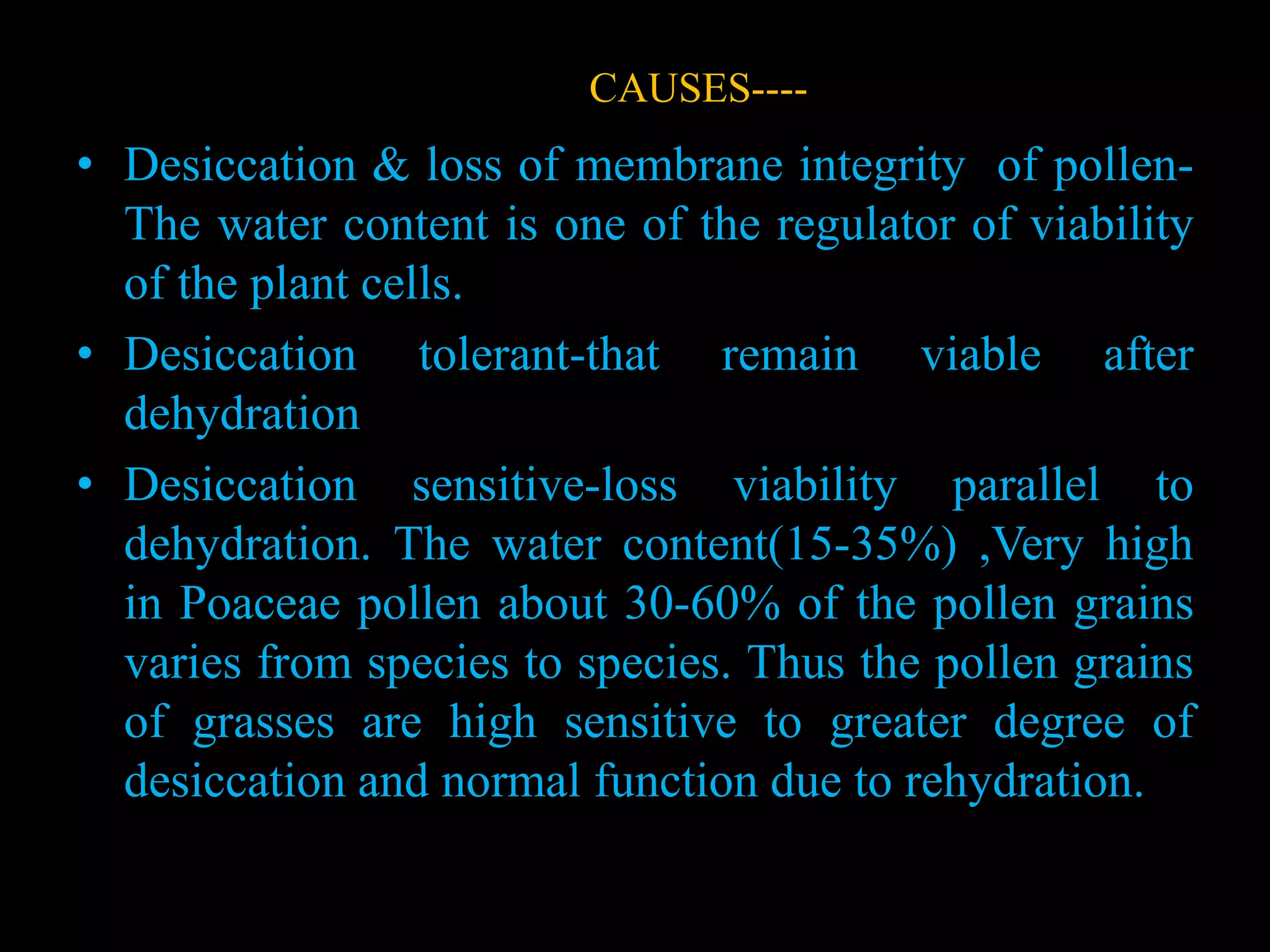 Pollen viability, storage & germination -A basic idea | PDF