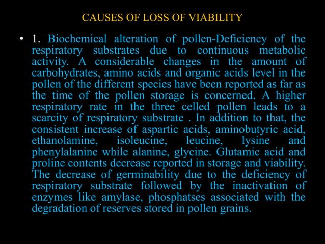 Pollen viability, storage & germination -A basic idea | PDF