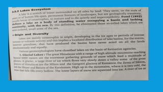 Sem 5 limnology fresh water ecosystem lake ecosystem | PDF | Geography ...