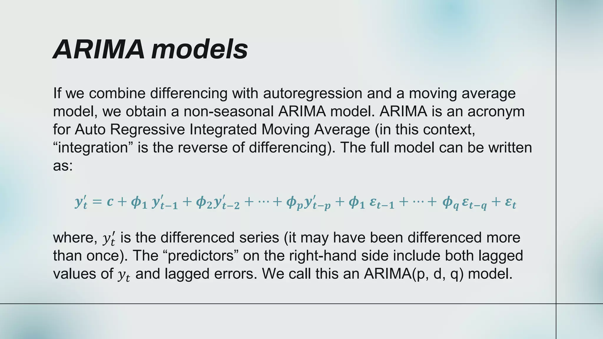Air Passenger Prediction Using ARIMA Model | PPTX