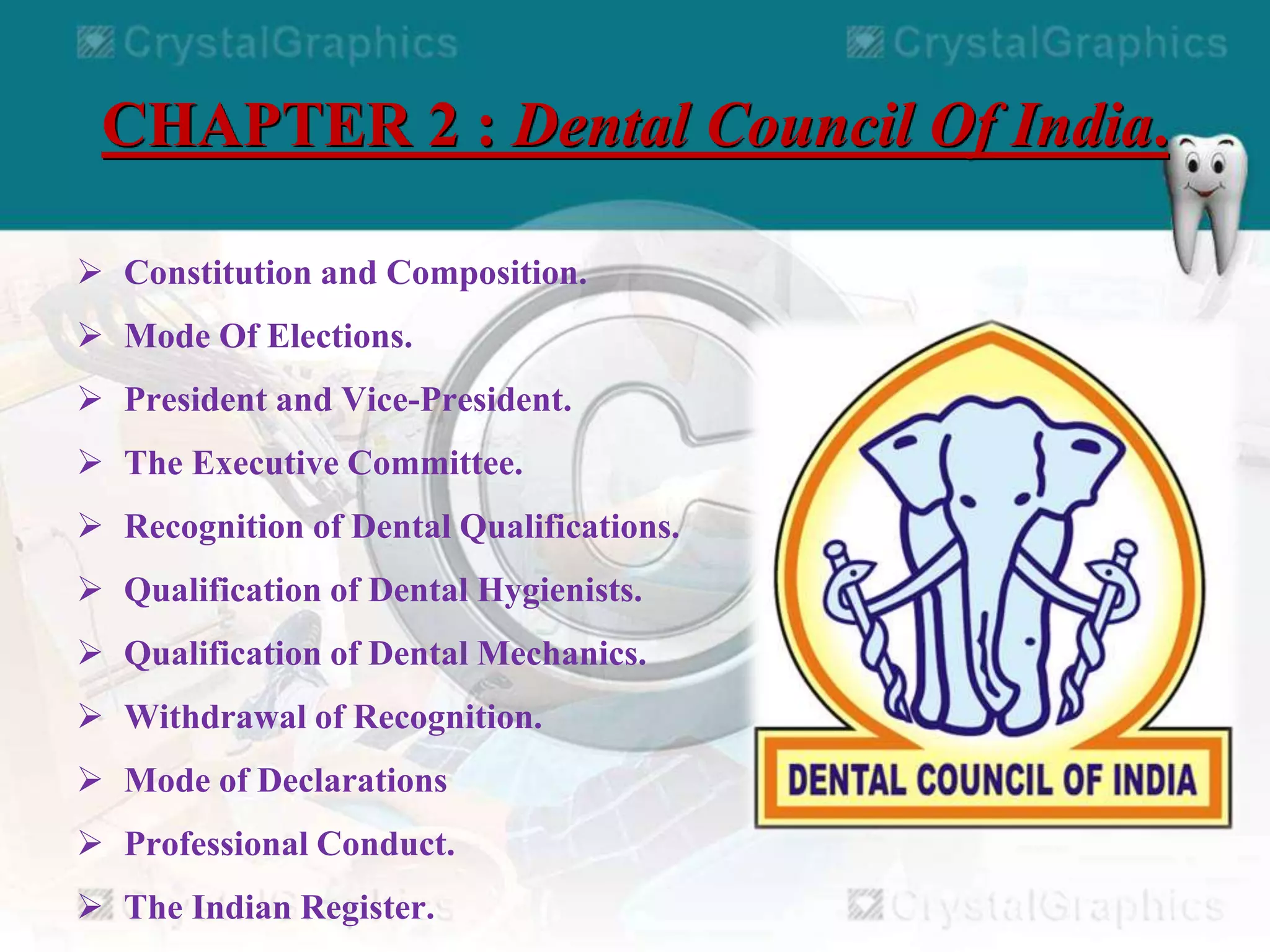 Dentist Act of India, DCI & IDA | PPTX
