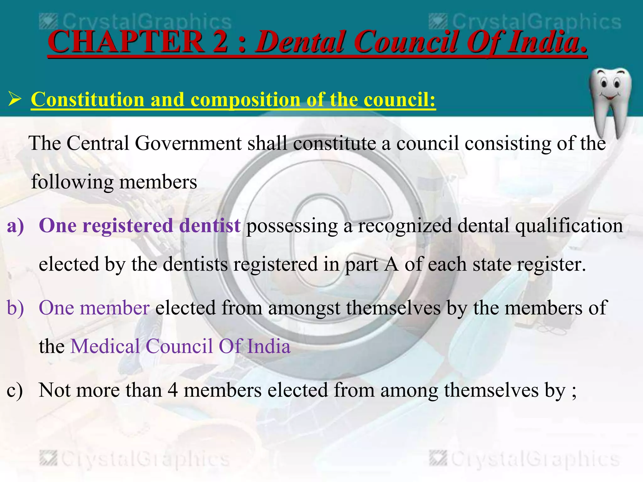 Dentist Act of India, DCI & IDA | PPTX