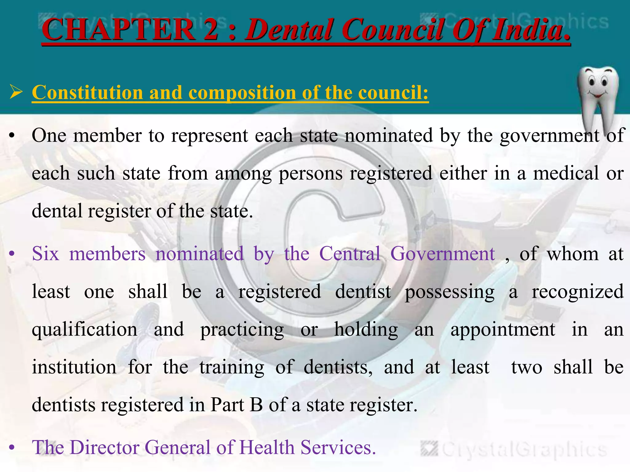 Dentist Act of India, DCI & IDA | PPTX