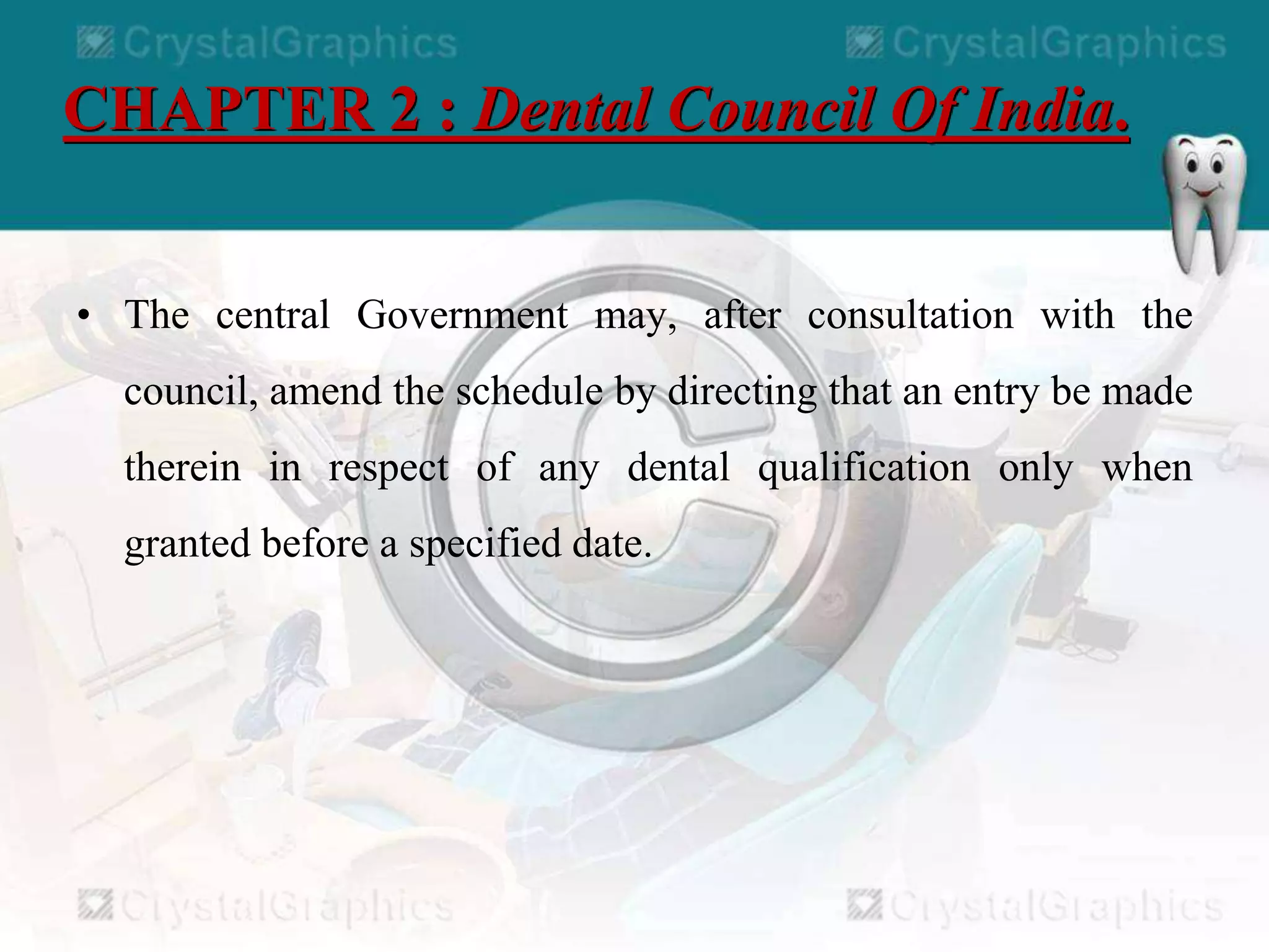 Dentist Act of India, DCI & IDA | PPTX
