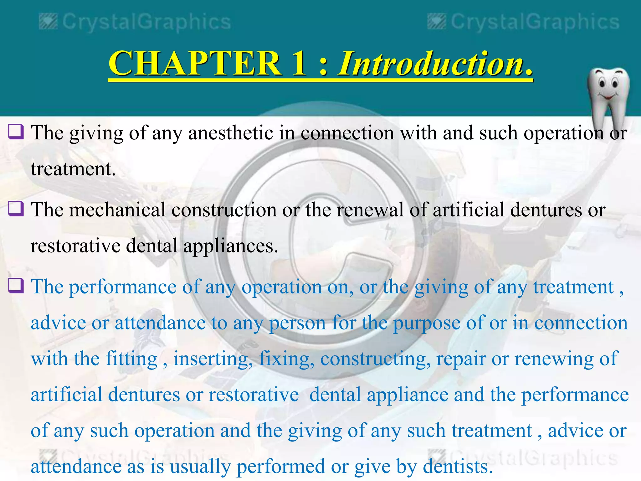 Dentist Act of India, DCI & IDA | PPTX