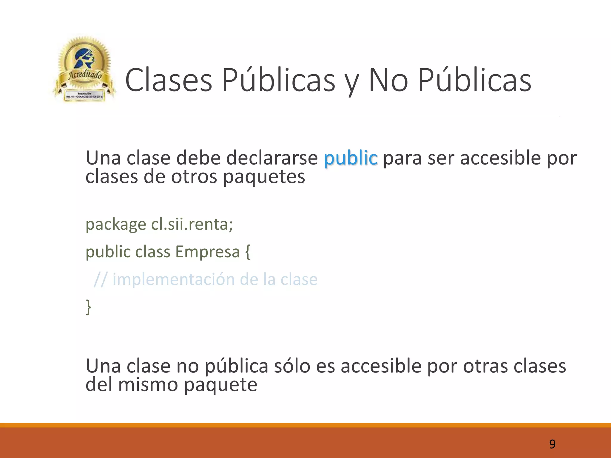 PAQUETES EN JAVA | PPT