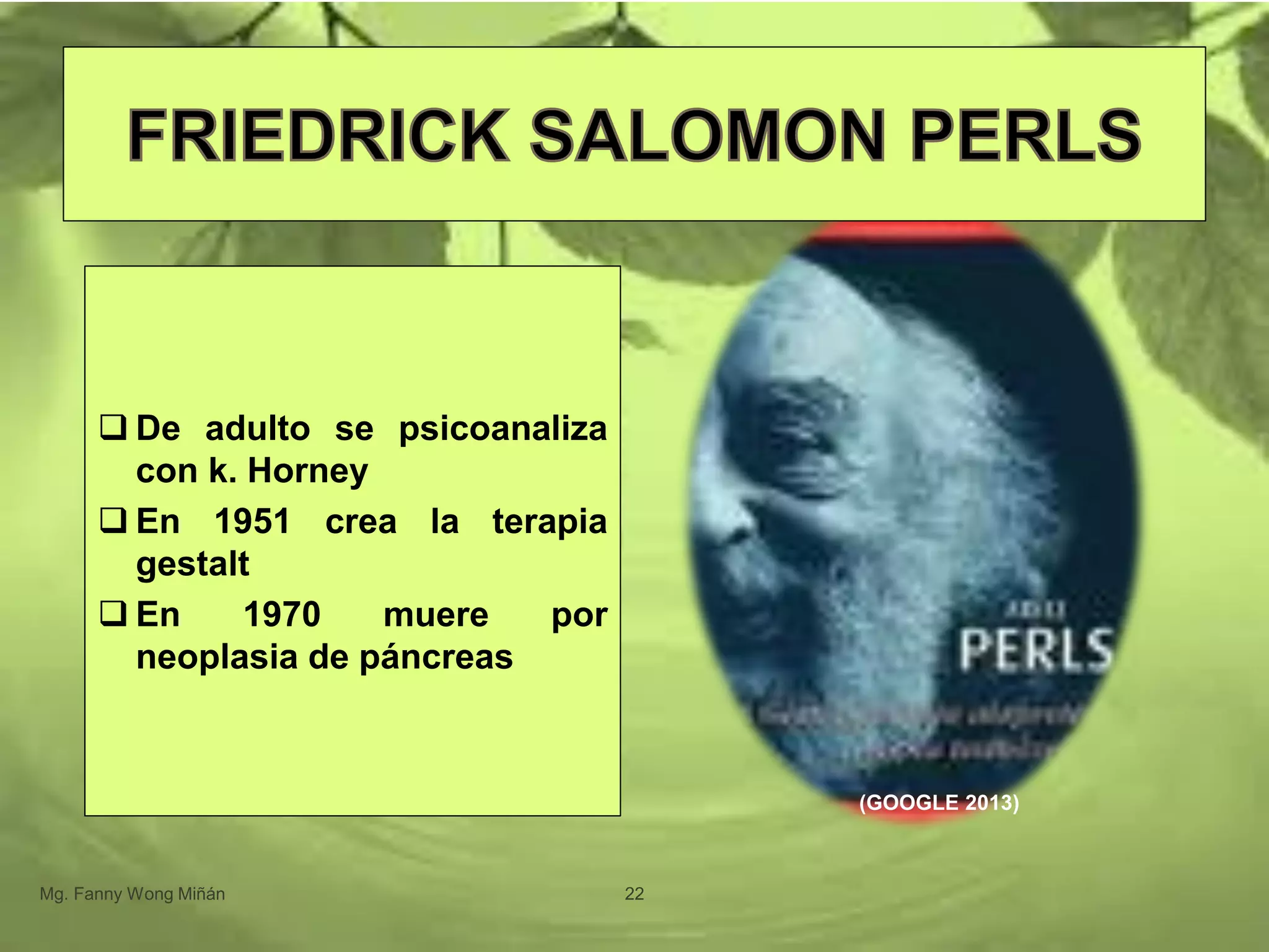 TEORIAS DE LA PERSONALIDAD - FRITZ PERLS -CARL ROGERS - ERIC BERNE ...