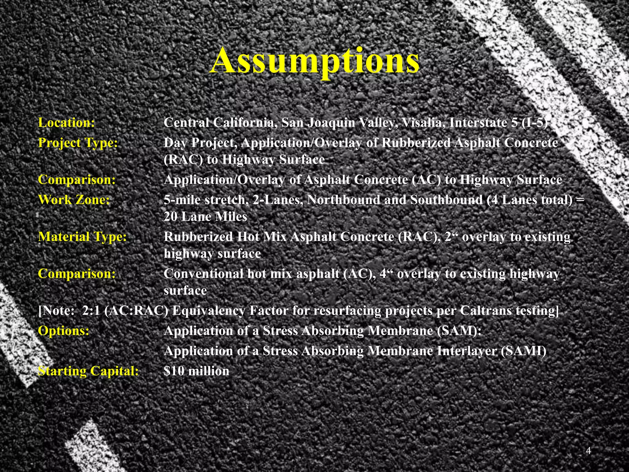 Crumb Rubber Life Cycle Cost Assessment (LCCA) Project | PPT