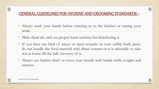 FOOD SAFETY & HYGIENE IN PROFESSIONAL KITCHENS | PPTX