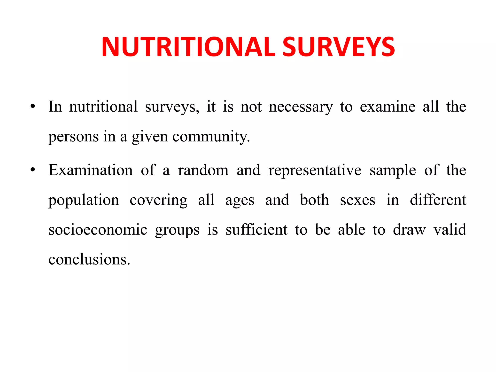 NUTRITIONAL SURVEYS and its evaluation | PPTX