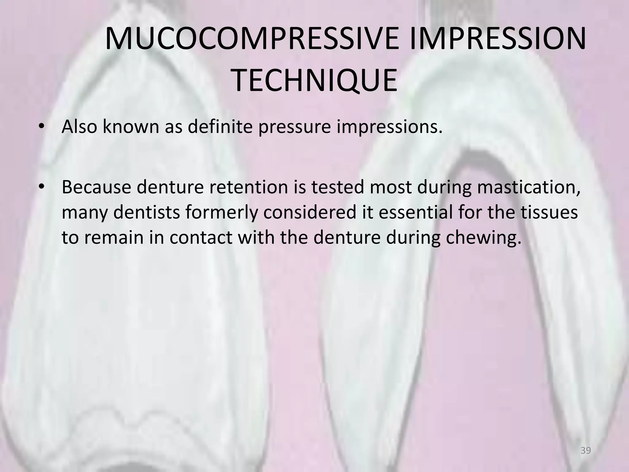impression making-theories and techniques in complete denture | PPTX