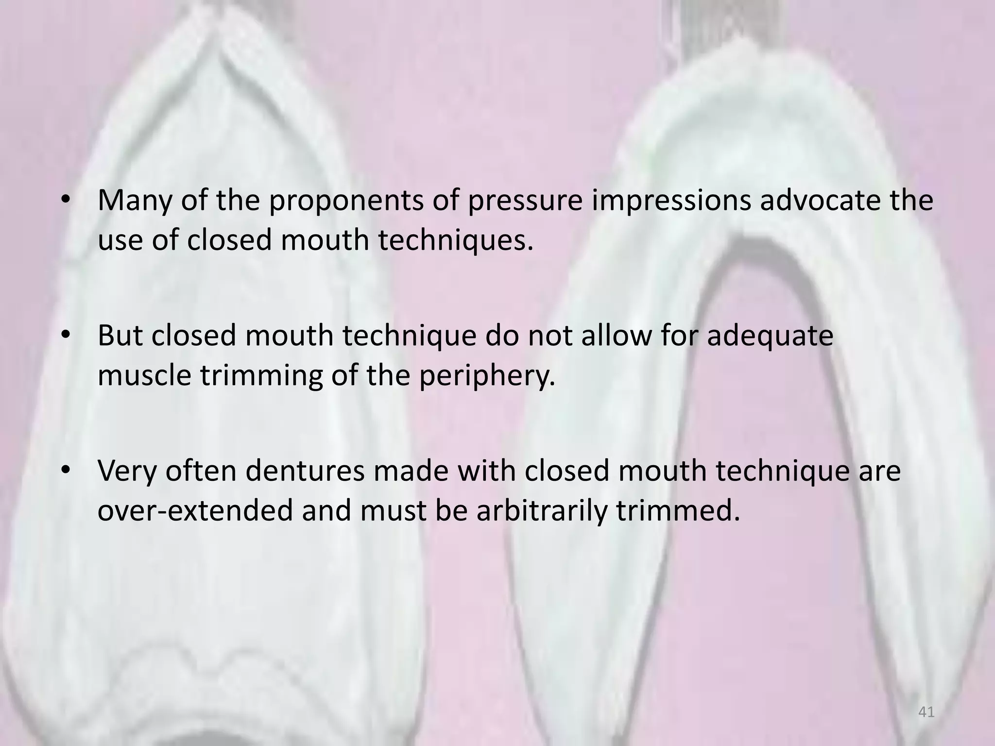 impression making-theories and techniques in complete denture | PPTX