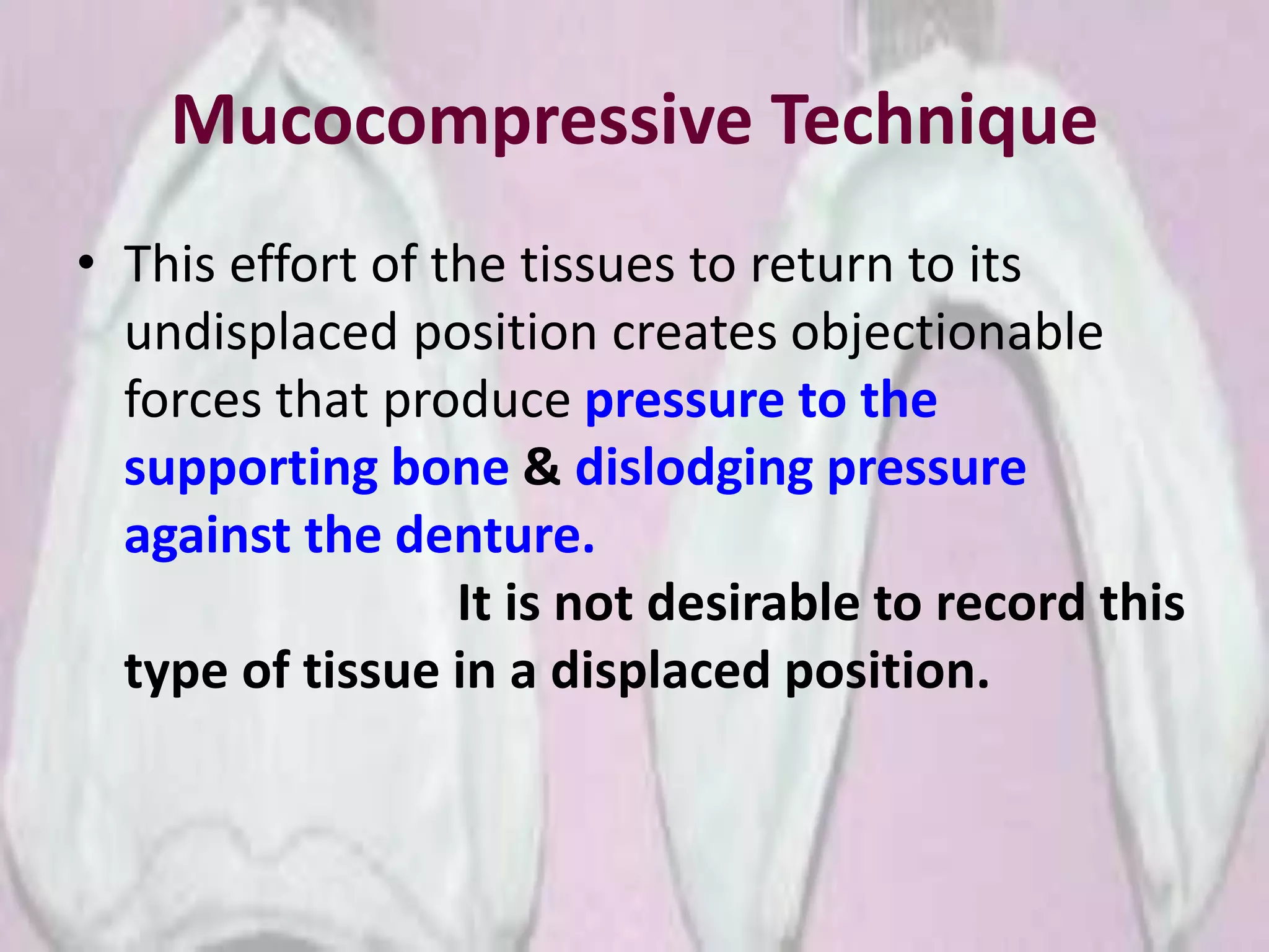 impression making-theories and techniques in complete denture | PPTX