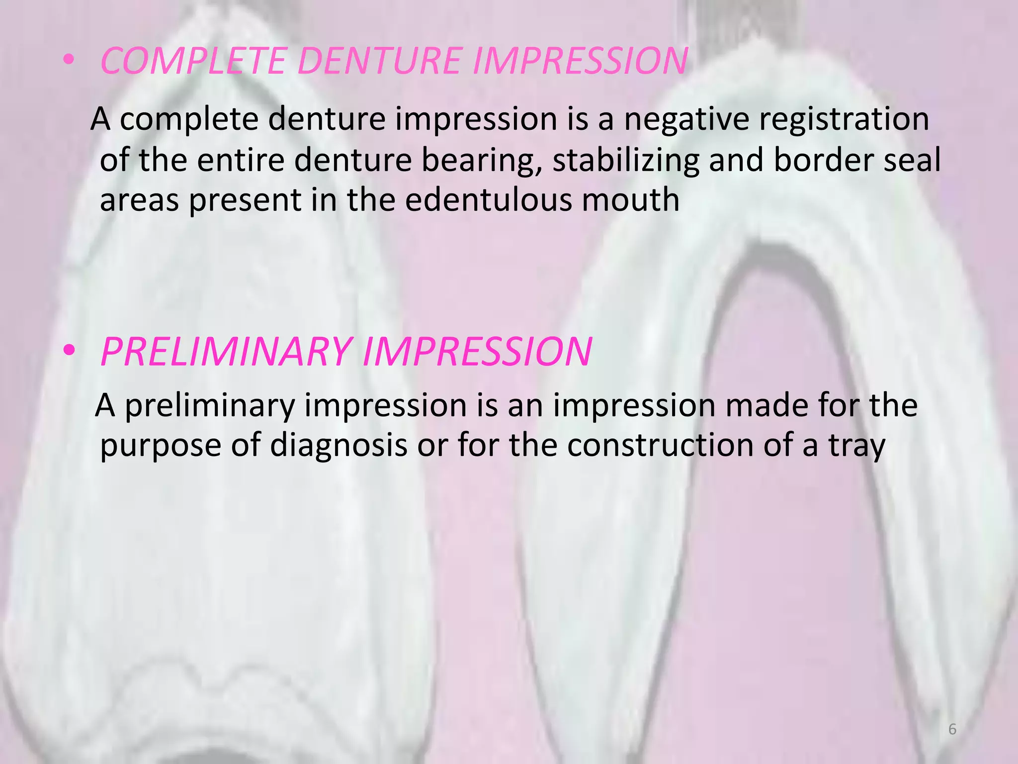impression making-theories and techniques in complete denture | PPTX