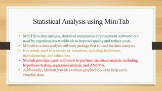 SEM 8 BIOSTATISTICS graphs minitab excel etc | PPTX