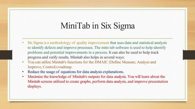 SEM 8 BIOSTATISTICS graphs minitab excel etc | PPTX | Technology & Computing