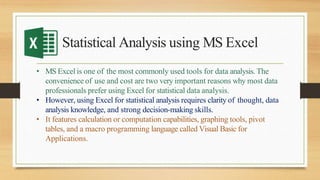 SEM 8 BIOSTATISTICS graphs minitab excel etc | PPTX | Technology & Computing