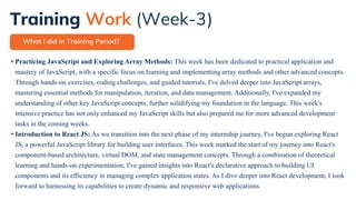 industrail tarining presantation of internship | PPT