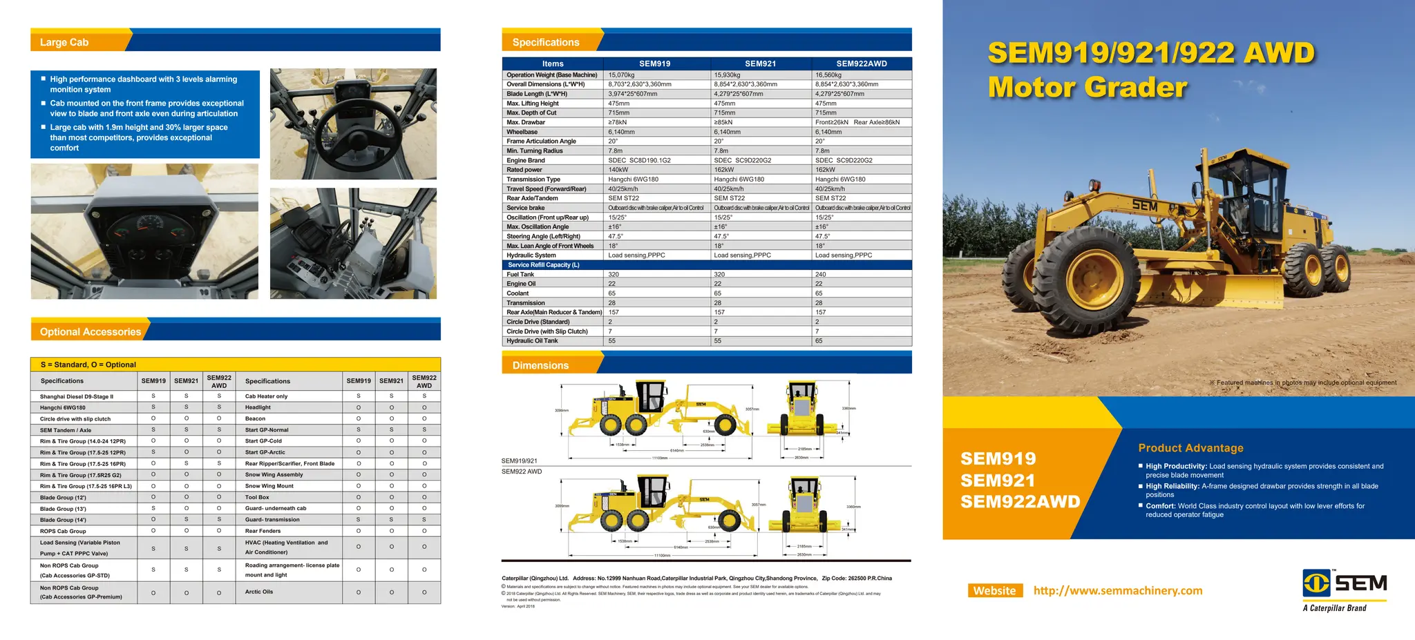 SEM GRADER CATALOGY SPECIFICATIONS AND PARTS | PDF