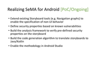 SeMA: A Design Methodology for Building Secure Android Apps | PDF