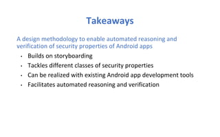 SeMA: A Design Methodology for Building Secure Android Apps | PDF
