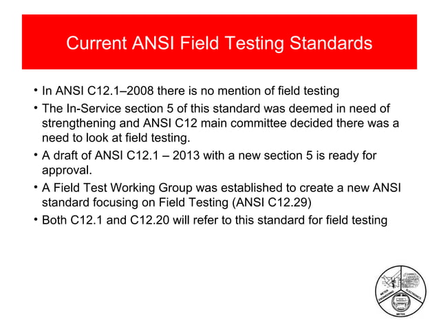 ANSI Standards & Updates | PPT