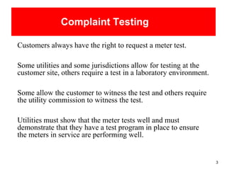 Customer Request Field Meter Testing Programs | PPT