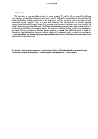 Semadic audio modeling nikolaidis dimitrios | PDF